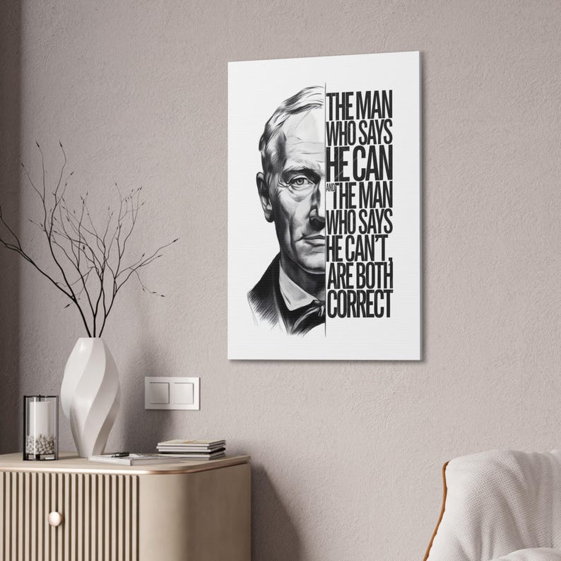 Canvas Stretched, Henry Ford Quote, Wall Art Decor, Inspirational ...