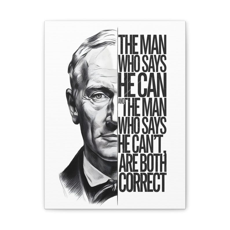 Canvas Stretched, Henry Ford Quote, Wall Art Decor, Inspirational ...