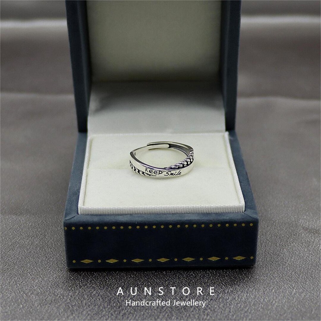S925 Sterling Silver Crossed Alphabet Letter Ring, Fashionable ...