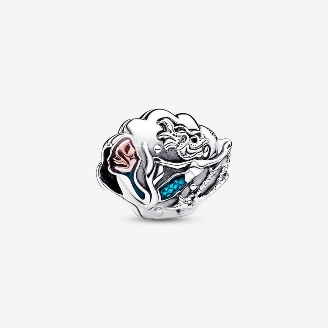 Pandora Ale the Little Mermaid Seashell Clip Charm S925 Sterling Silver ...
