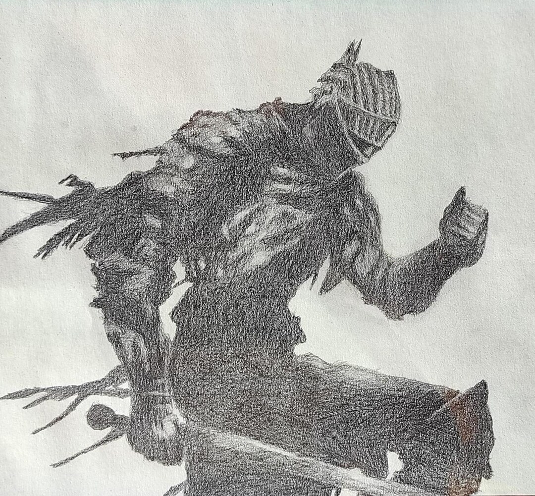 Dark Souls 3 Pencil Drawing – A4 Fan Art Sketch of Firelink Shrine ...