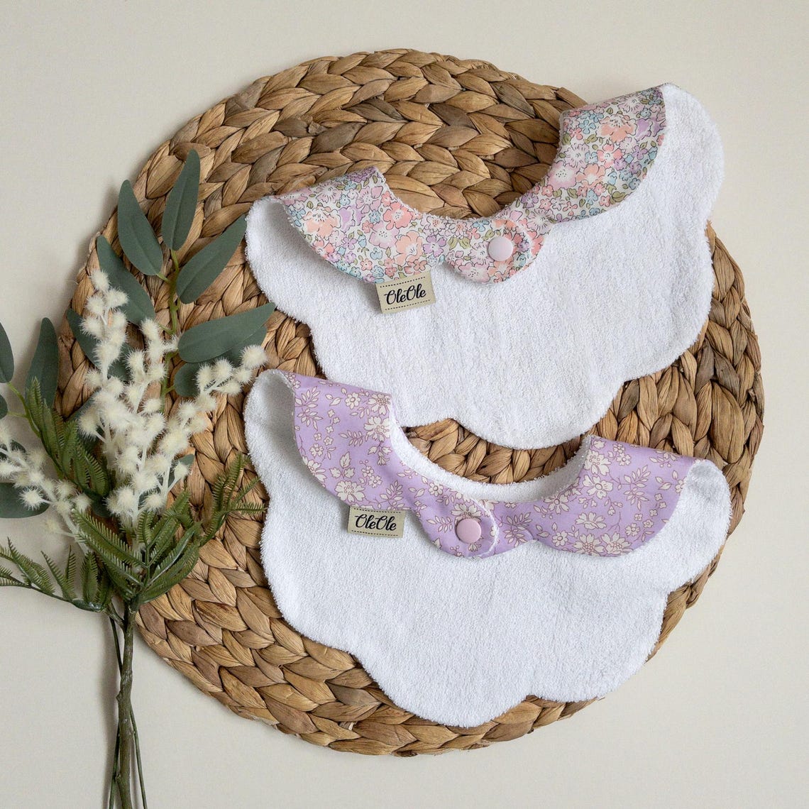 Personalised Scalloped Baby Dribble Bib Liberty Fabric Drool Bib Gifts ...