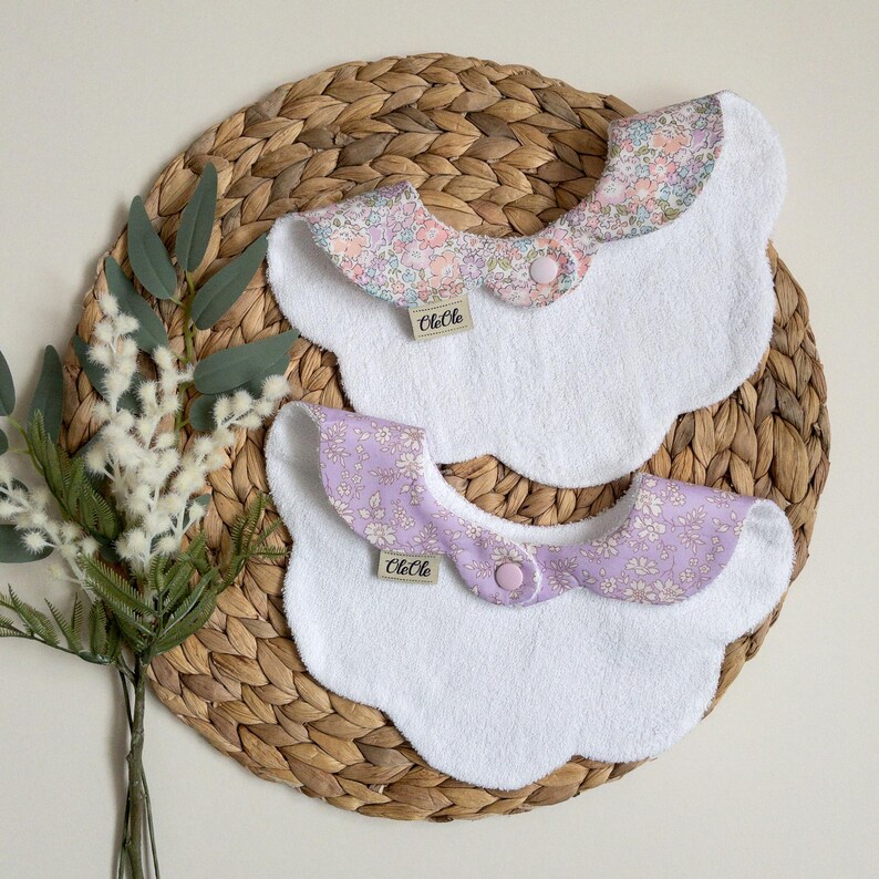 Personalised Scalloped Baby Dribble Bib Liberty Fabric Drool Bib Gifts ...