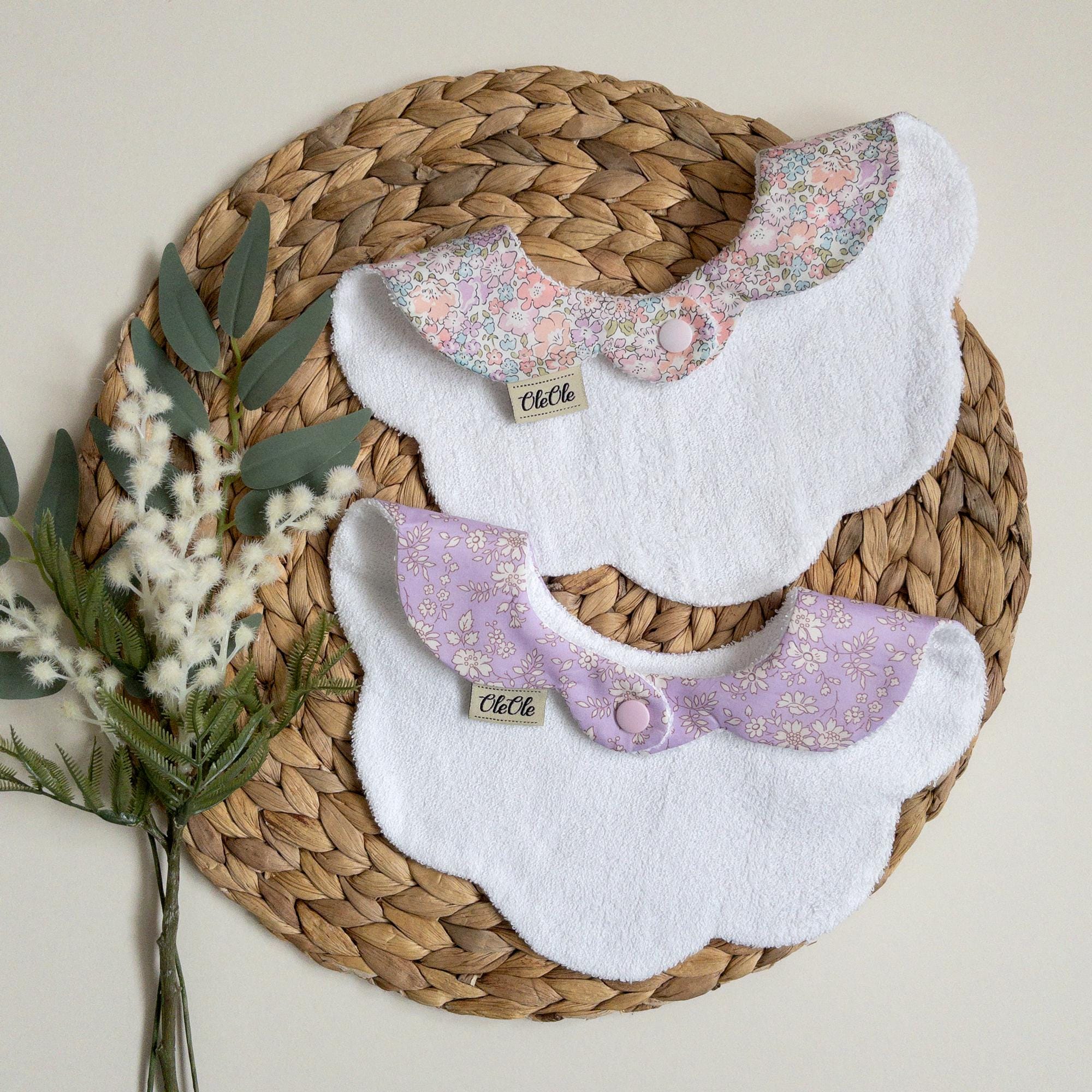 Personalised Scalloped Baby Dribble Bib Liberty Fabric Drool Bib Gifts ...