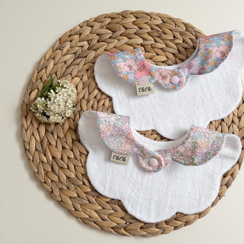 Personalised Scalloped Baby Dribble Bib Liberty Fabric Drool Bib Gifts ...