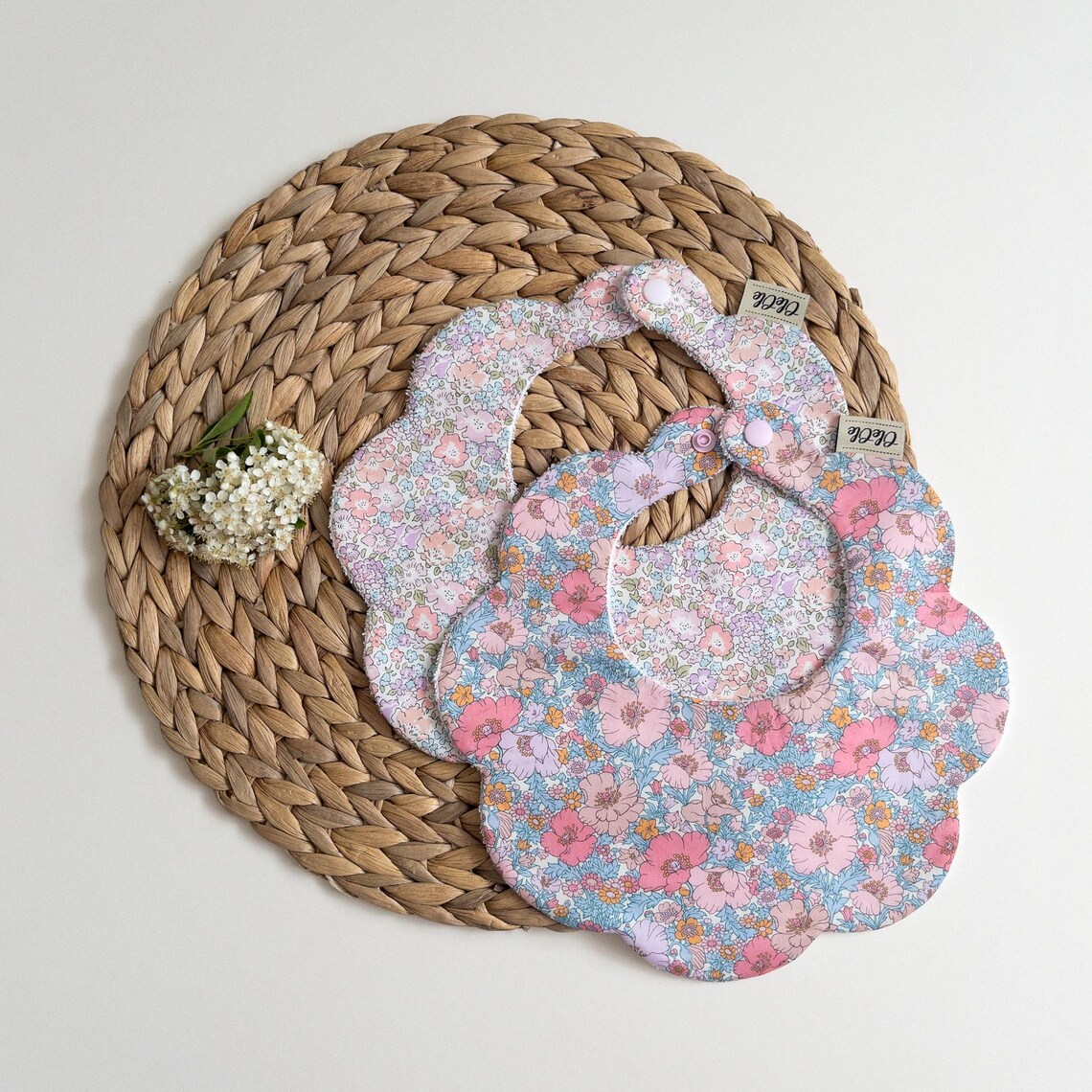 Personalised Scalloped Baby Dribble Bib Liberty Fabric Drool Bib Gifts ...