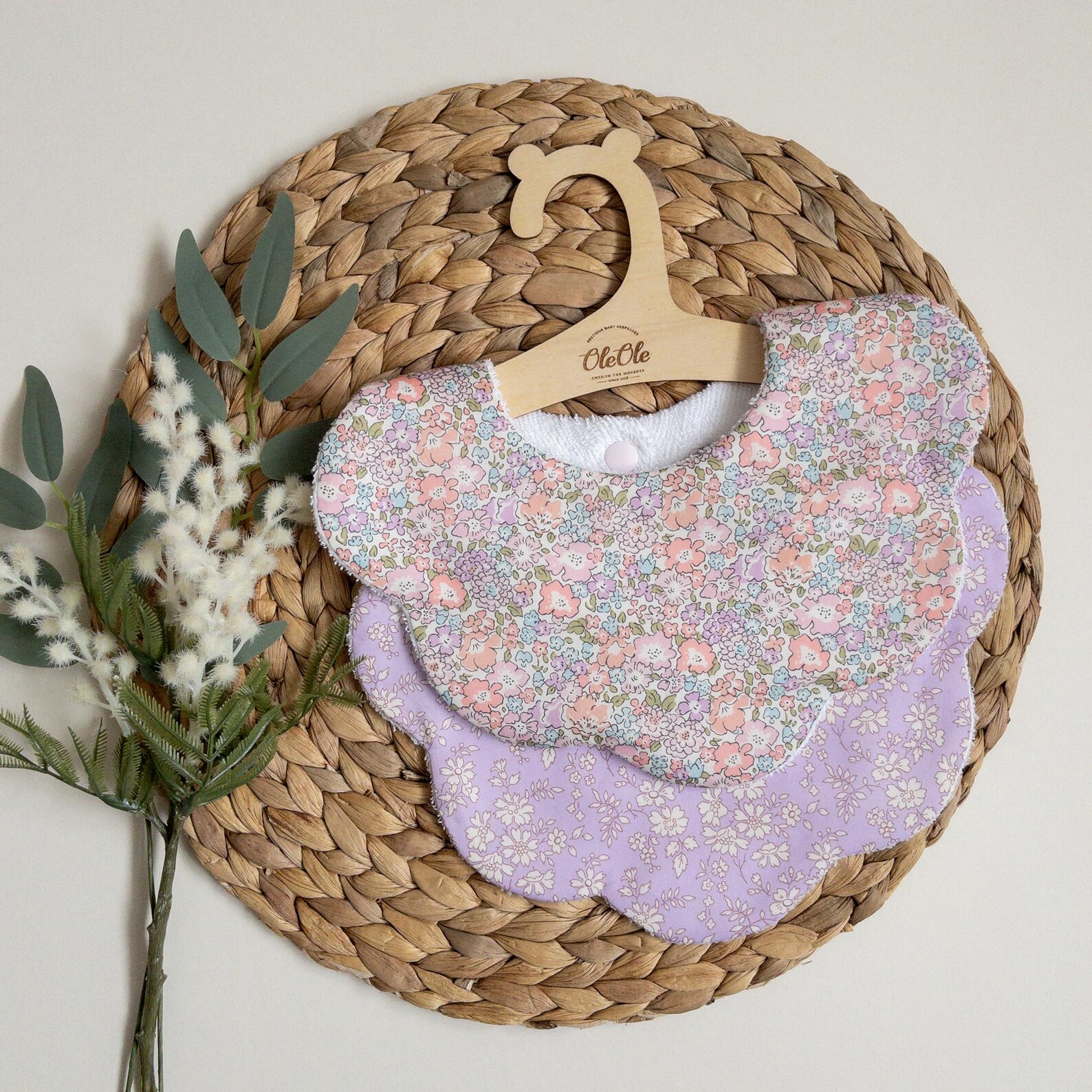 Personalised Scalloped Baby Dribble Bib Liberty Fabric Drool Bib Gifts ...