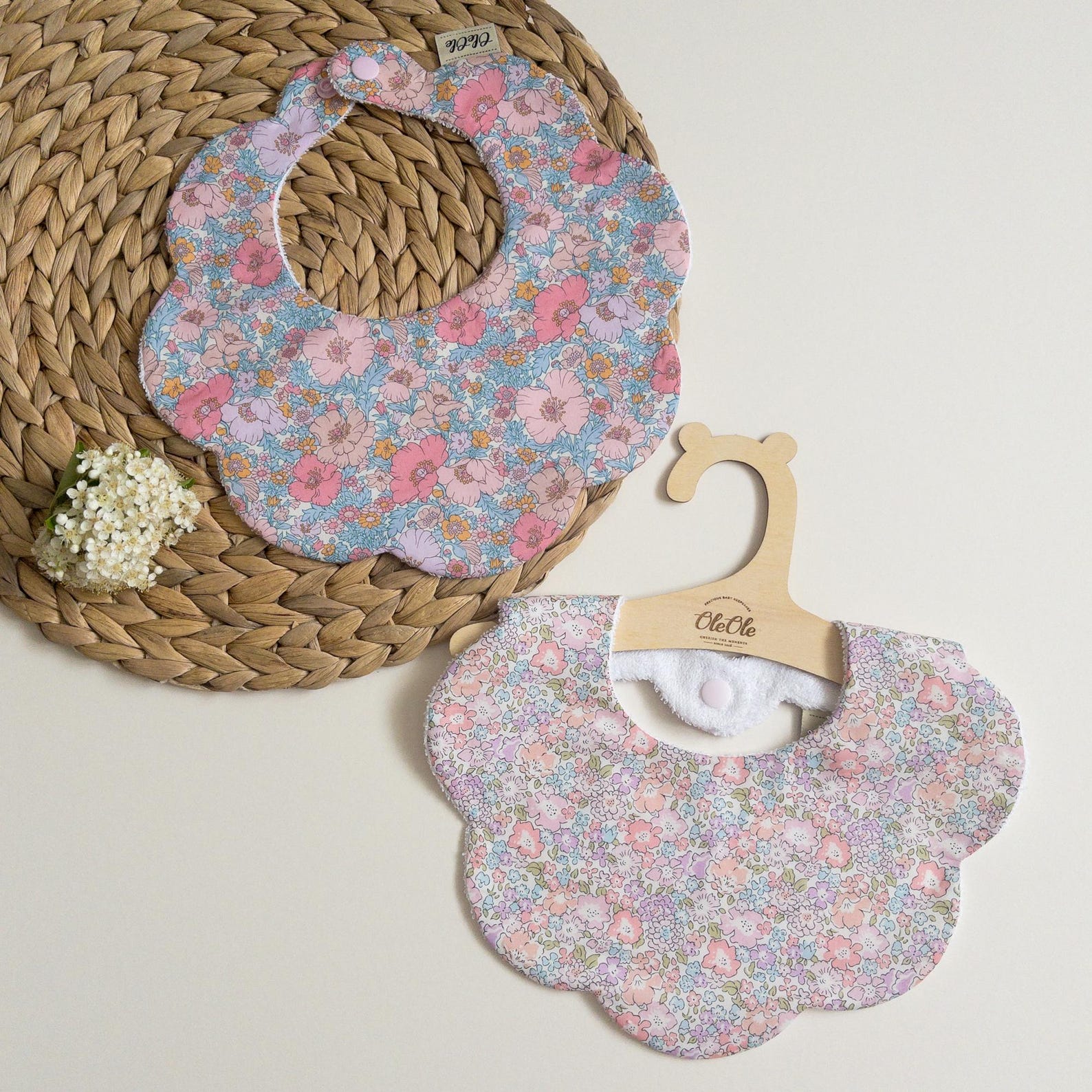 Personalised Scalloped Baby Dribble Bib Liberty Fabric Drool Bib Gifts ...