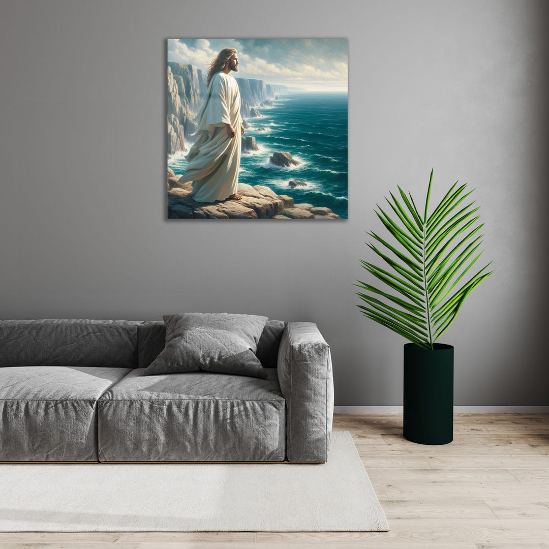 Jesus Christ Standing Edge Glass Art Wall Decor - Etsy