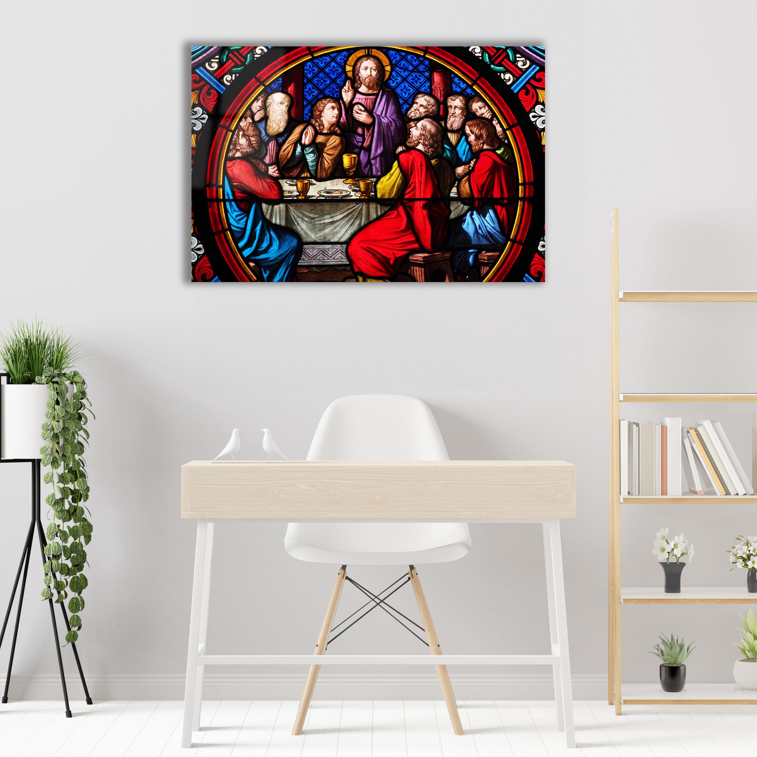 Stained Glass Picture the Last Supper Glass Art Wall Decor - Etsy