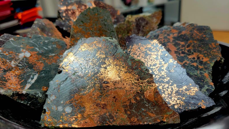 Michigan Copper Ore Slabs: With Epidote, Calcite, Datolite - Etsy