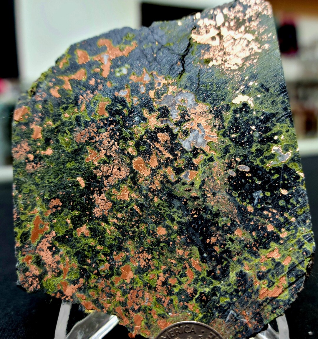 Spectacular Native COPPER With EPIDOTE & CHLORITE - Michigan Specimen ...