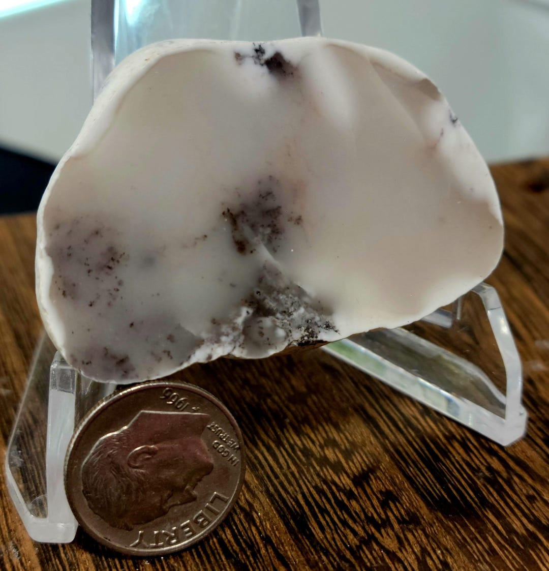 Collectors Polished Datolite Slice W/dark Inclusions - Natural Specimen ...