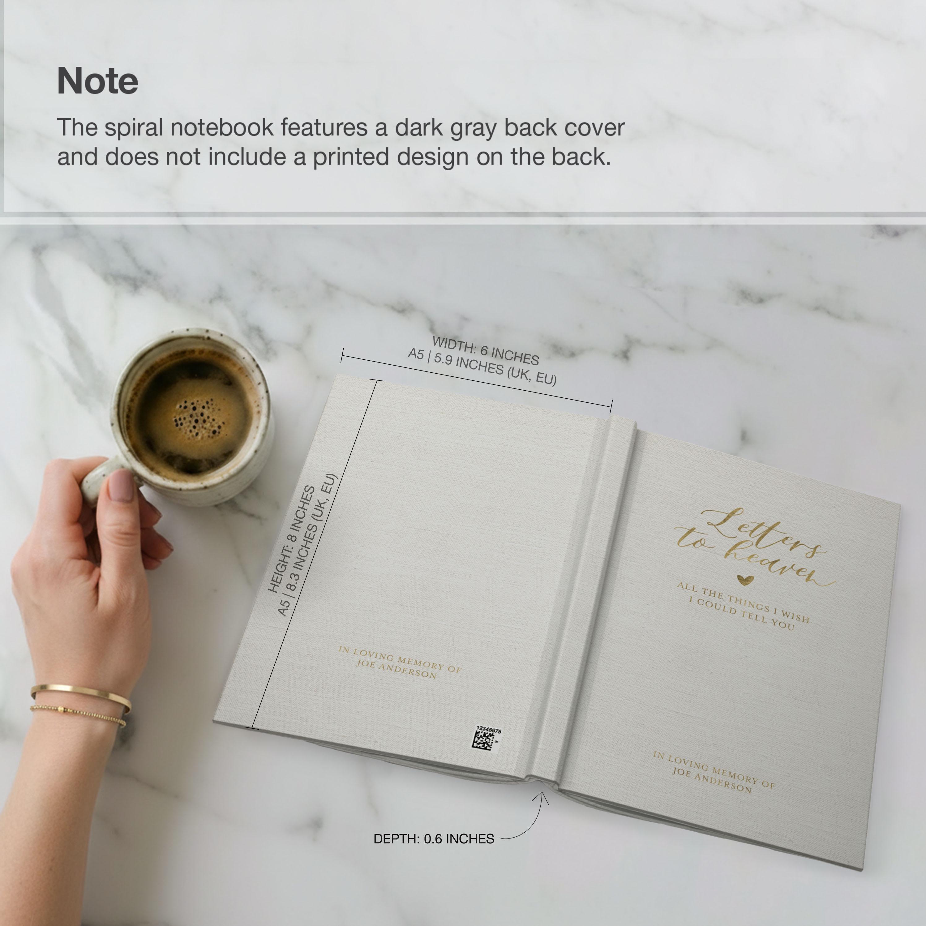 Letters to Heaven Journal Personalized Grief Journal Sympathy Gift for ...