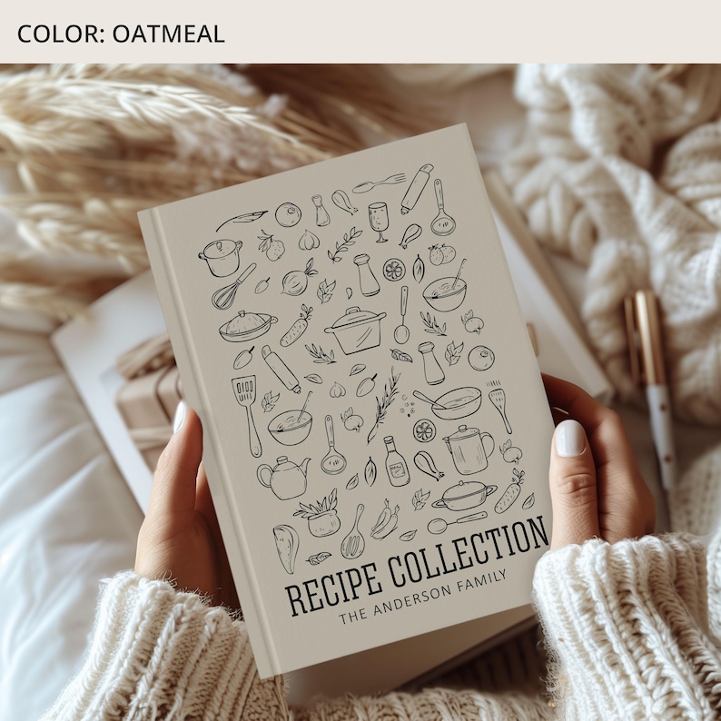 Custom Recipe Book, Personalized Cookbook, Spiral Recipe Book Binder ...