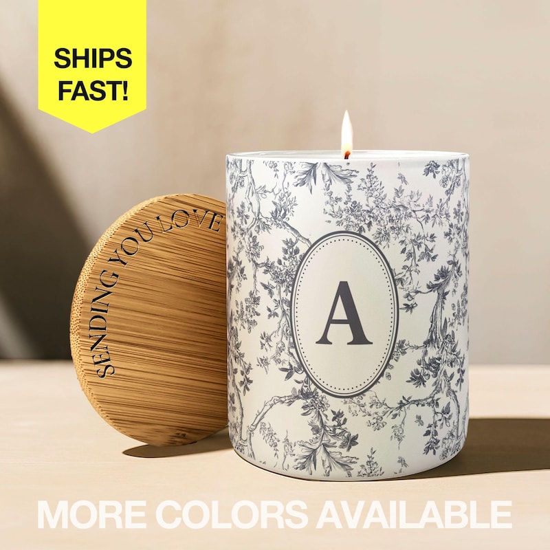 Monogram Candle - Etsy