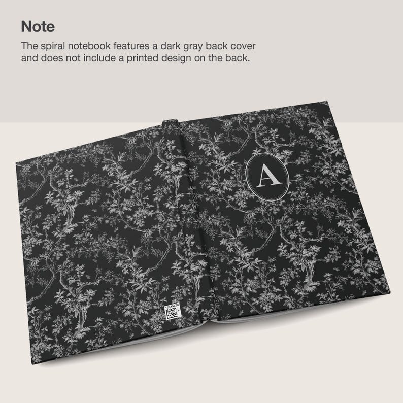 Customized Monogram Notebook for Women, Personalized Toile Journal ...