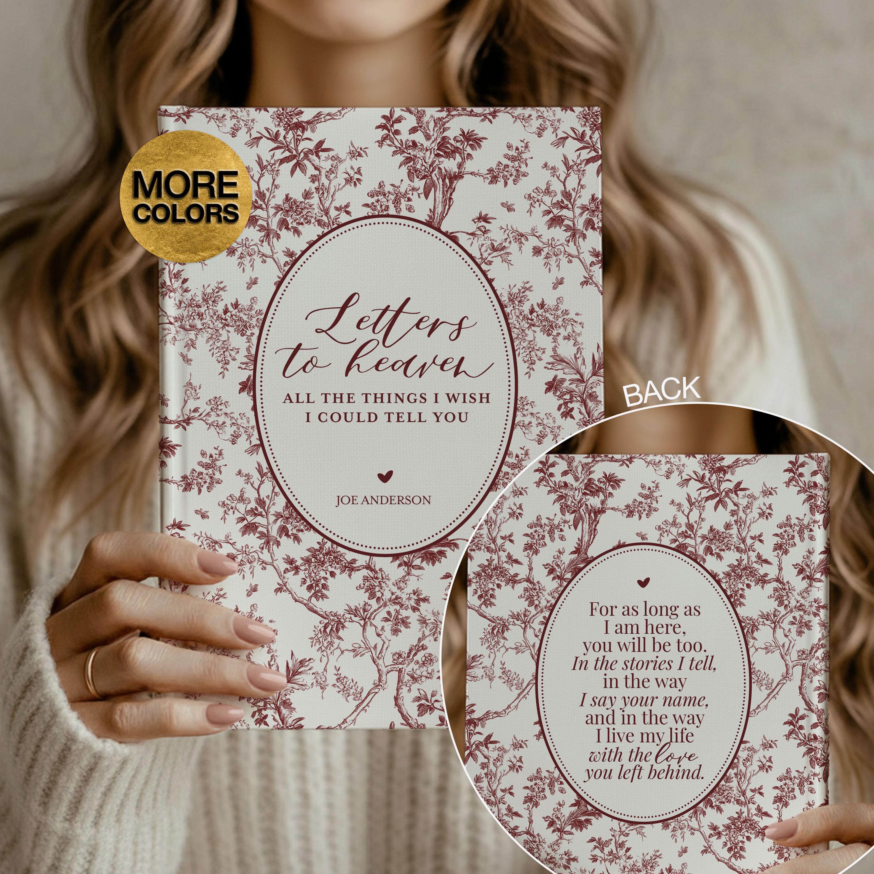 Letters to Heaven Journal Personalized Grief Journal Sympathy Gift for ...