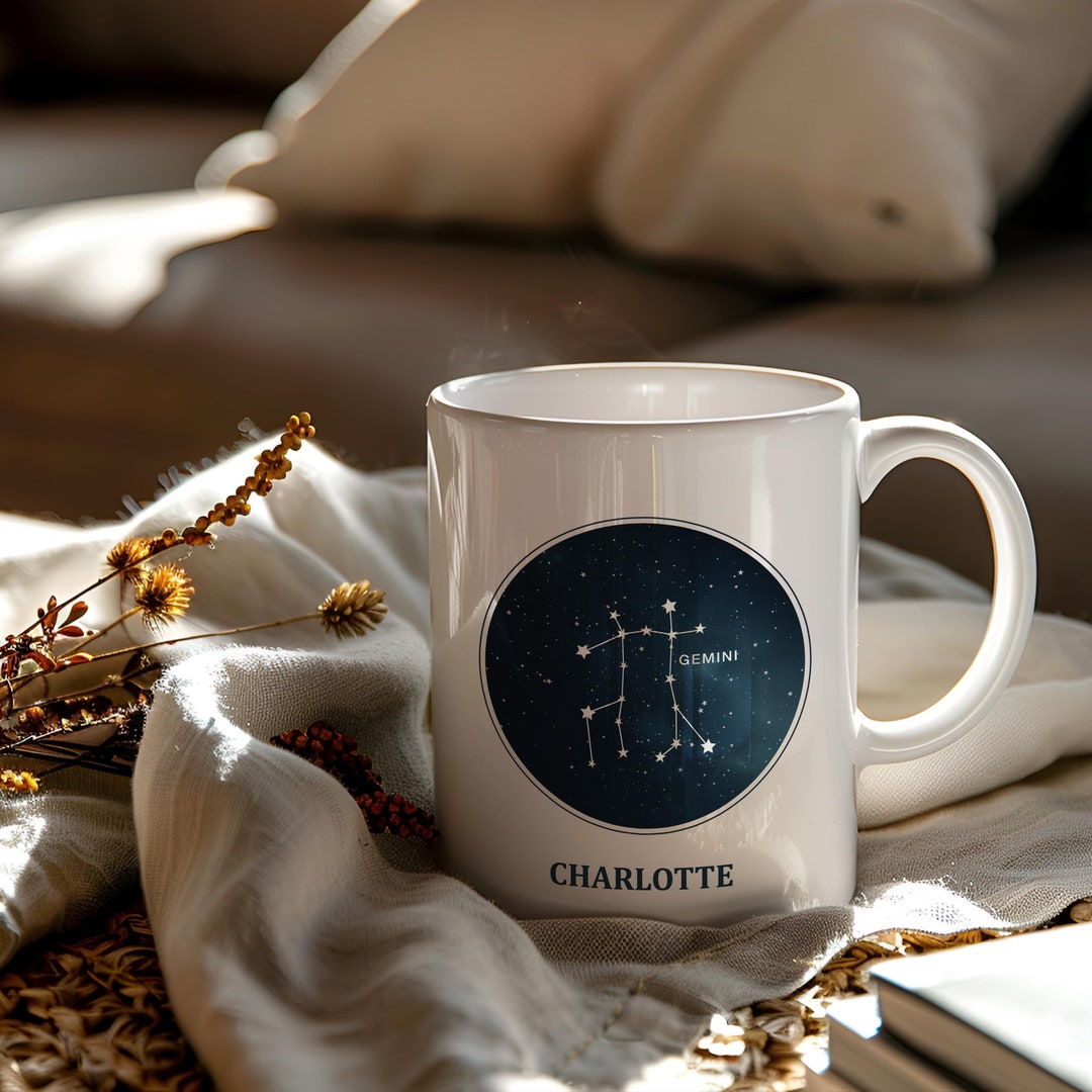 Personalized Gemini Zodiac Constellation Mug Custom Name Gift for ...