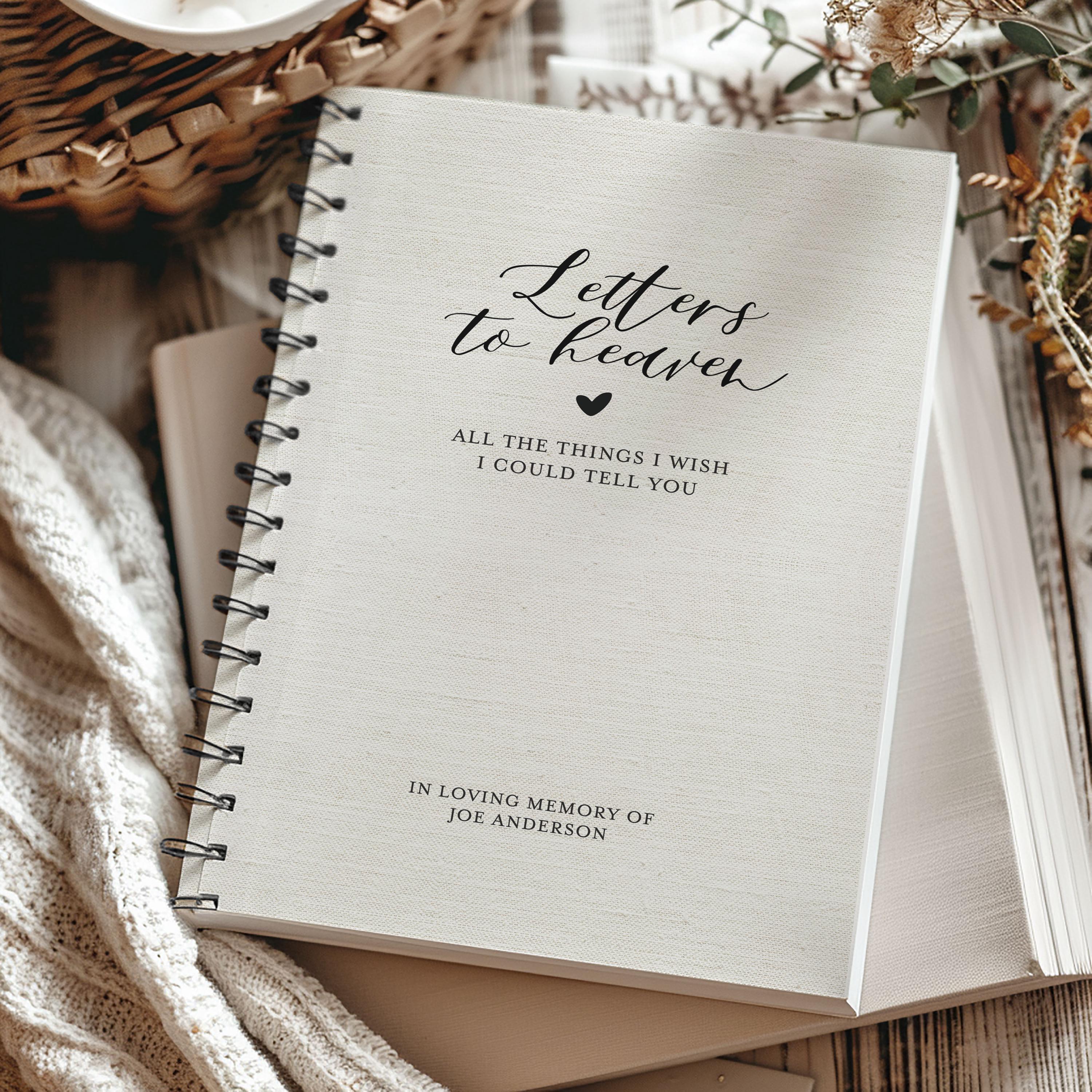 Letters to Heaven Journal Personalized Grief Journal Sympathy Gift for ...