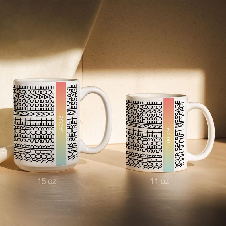 Personalized Hidden Message Gift for Bestie Mug Gift, Custom Message ...