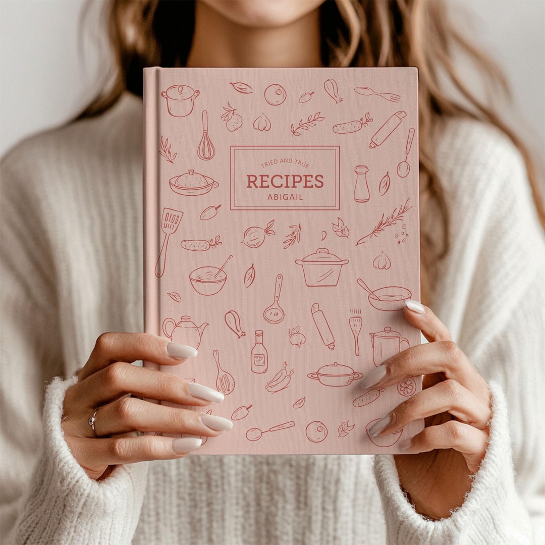 Custom Recipe Book, Personalized Cookbook, Spiral Recipe Book Binder ...