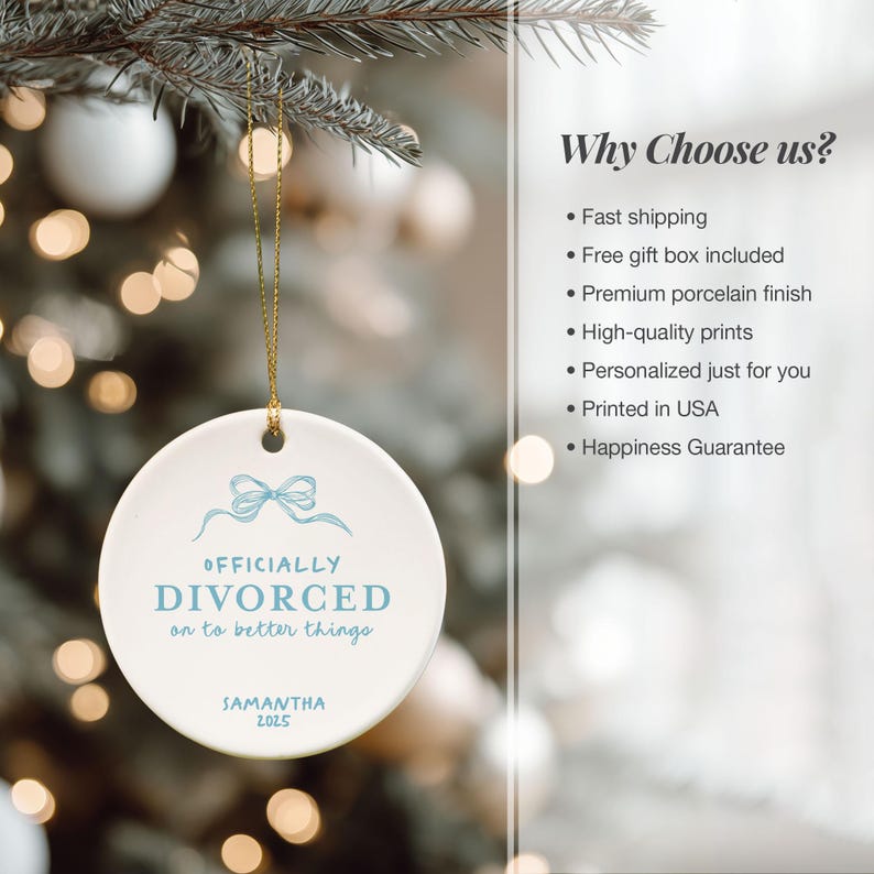 Officially Divorced Ornament Funny Divorce Ornament Gift for Divorced ...