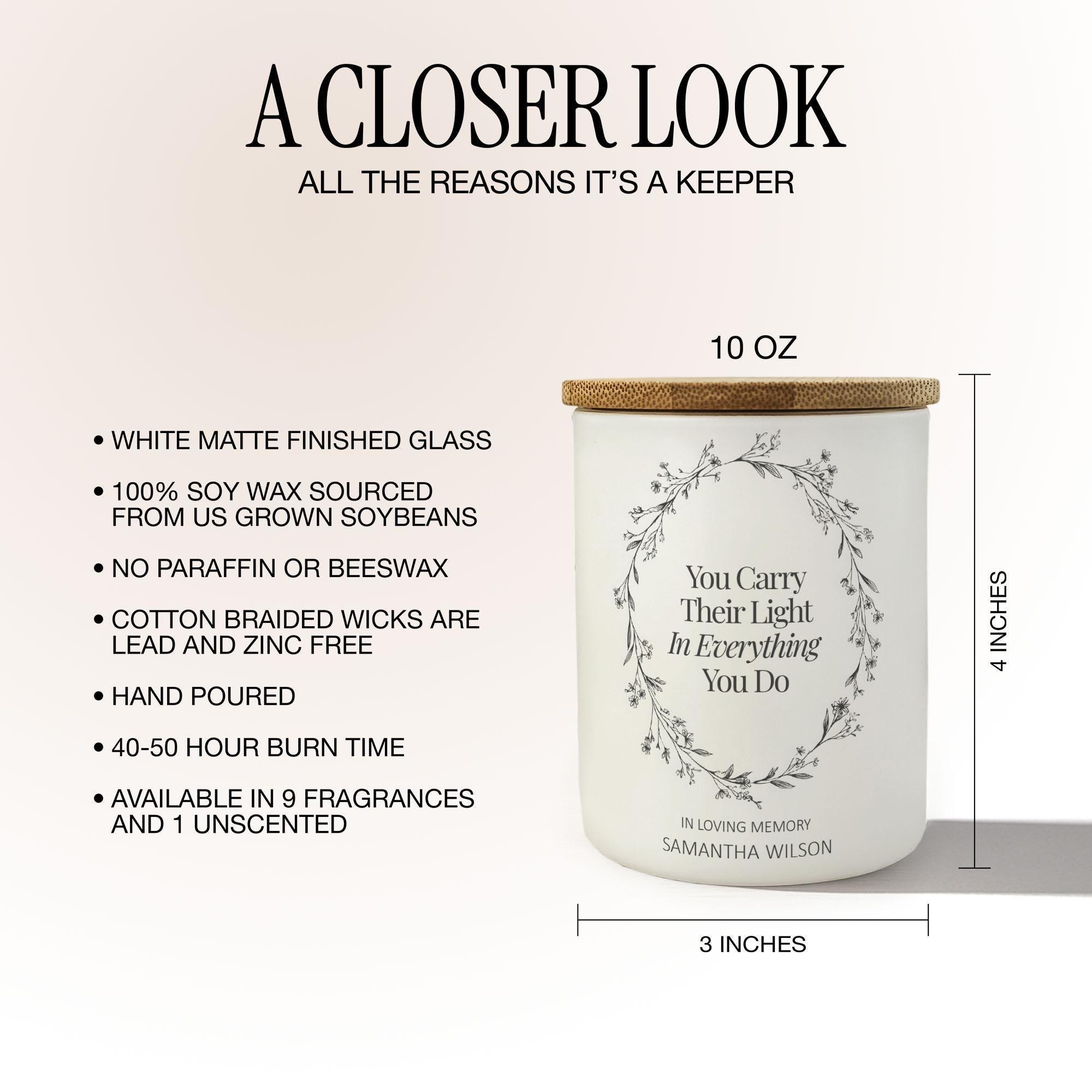 Sympathy Candle, Grief Gift Candle Sympathy Gift Bereavement Gift ...