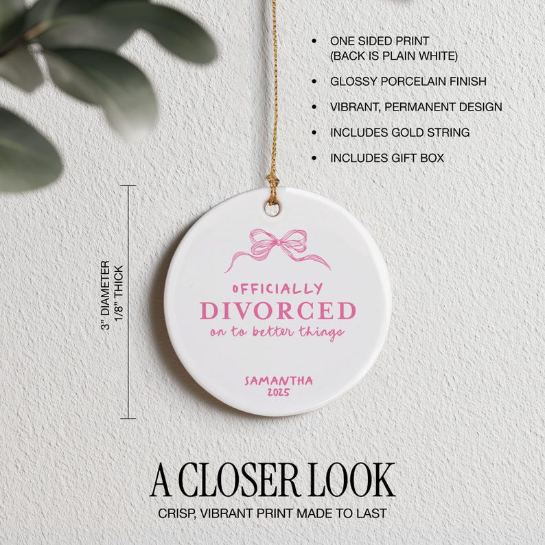 Officially Divorced Ornament Funny Divorce Ornament Gift for Divorced ...