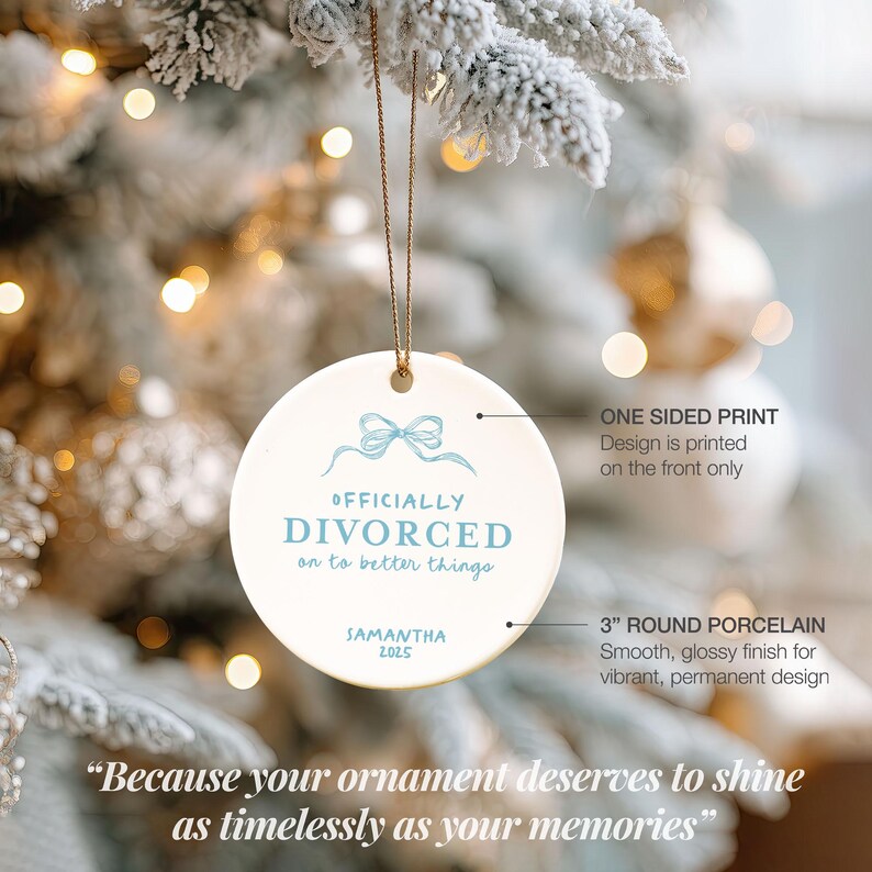 Officially Divorced Ornament Funny Divorce Ornament Gift for Divorced ...