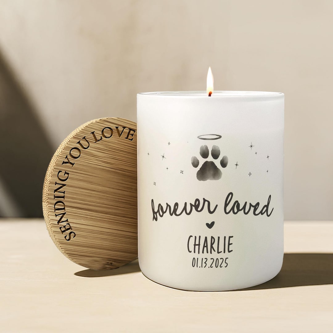 Custom Dog Memorial Candle Dog Loss Candle Loss of Dog Candle Dog ...