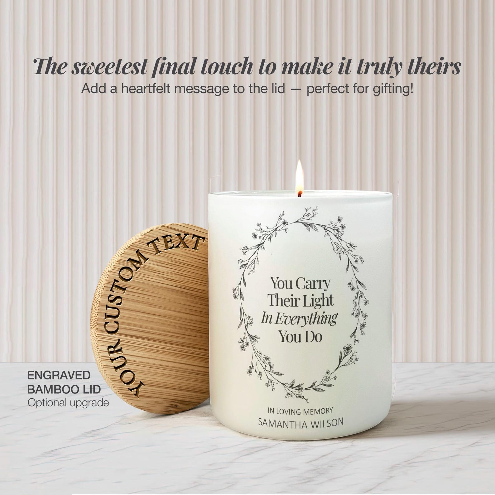 Sympathy Candle, Grief Gift Candle Sympathy Gift Bereavement Gift ...