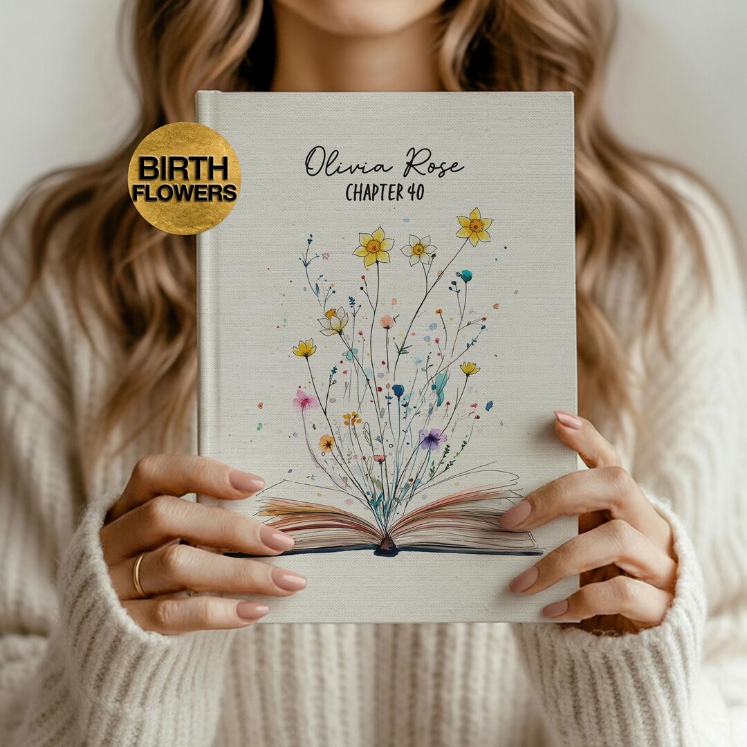 Personalized Birth Flower Journal September Birthflower Gift Floral ...