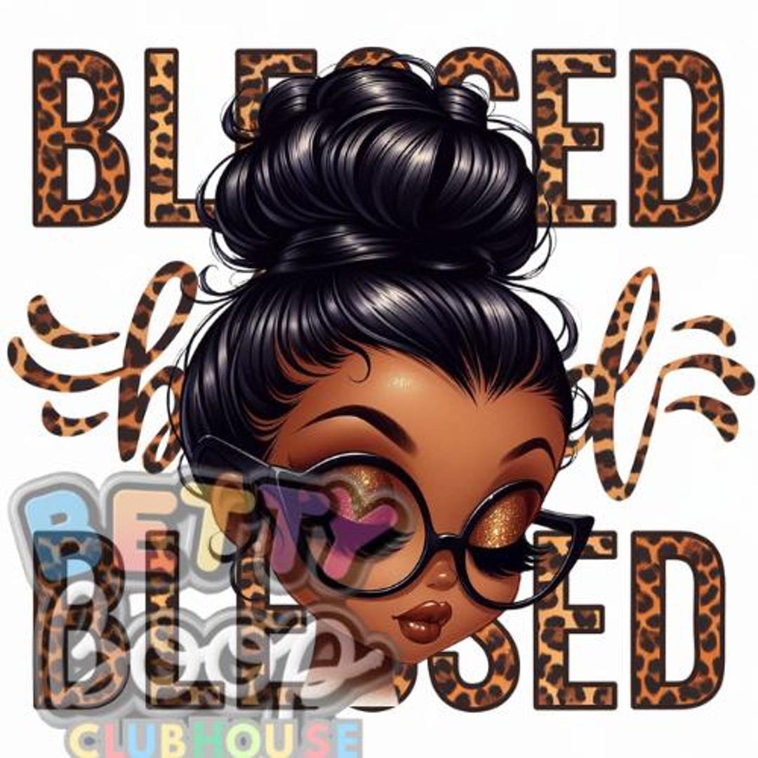 Blessed Leopard Print Betty Boop PNG for Sublimation, DIY Crafts ...