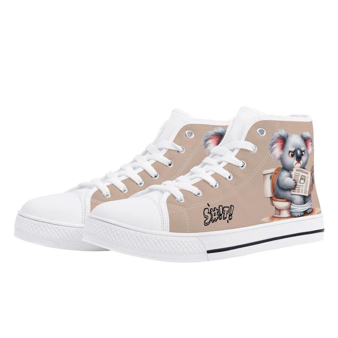 Cute Koala Bear Kid's High-top Canvas Shoes Animal Fan Converse Style ...