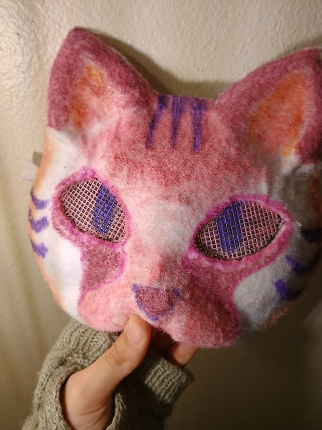 Pink Tabby Cat Therian Mask - Etsy