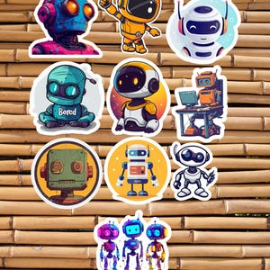 20 Adorable Robot Stickers: Fun & Playful Bots for All Ages - Etsy
