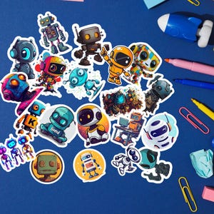 20 Adorable Robot Stickers: Fun & Playful Bots for All Ages - Etsy