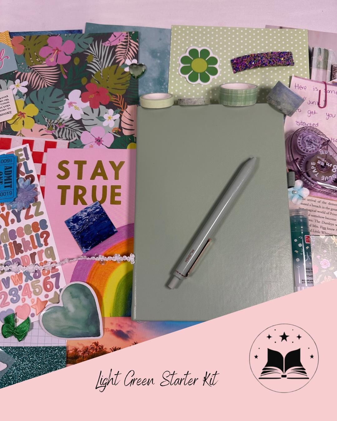 Junk Journal Starter Kit - Light Green - 50 Piece - Etsy