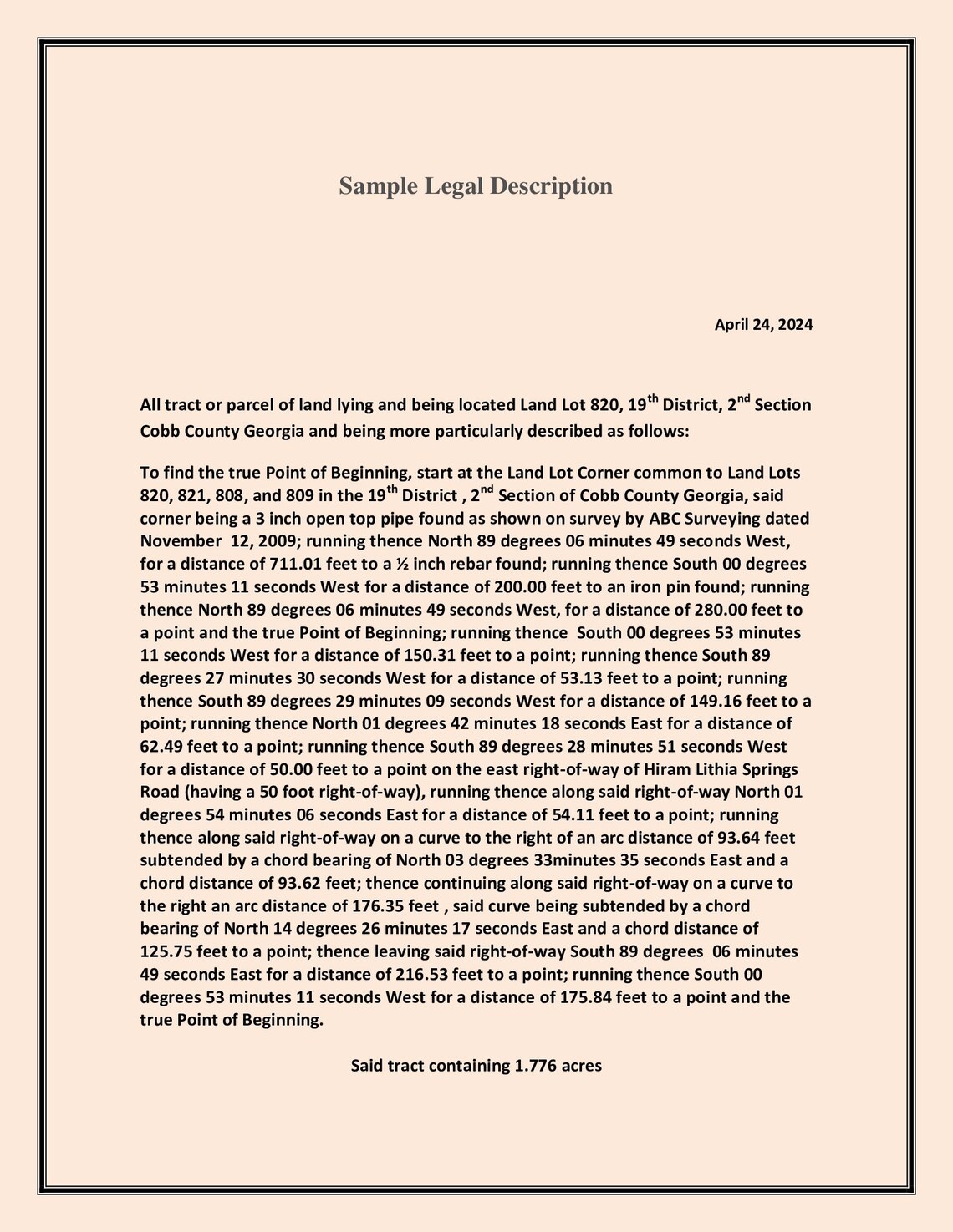 Legal Description Writing From Surveys. - Etsy