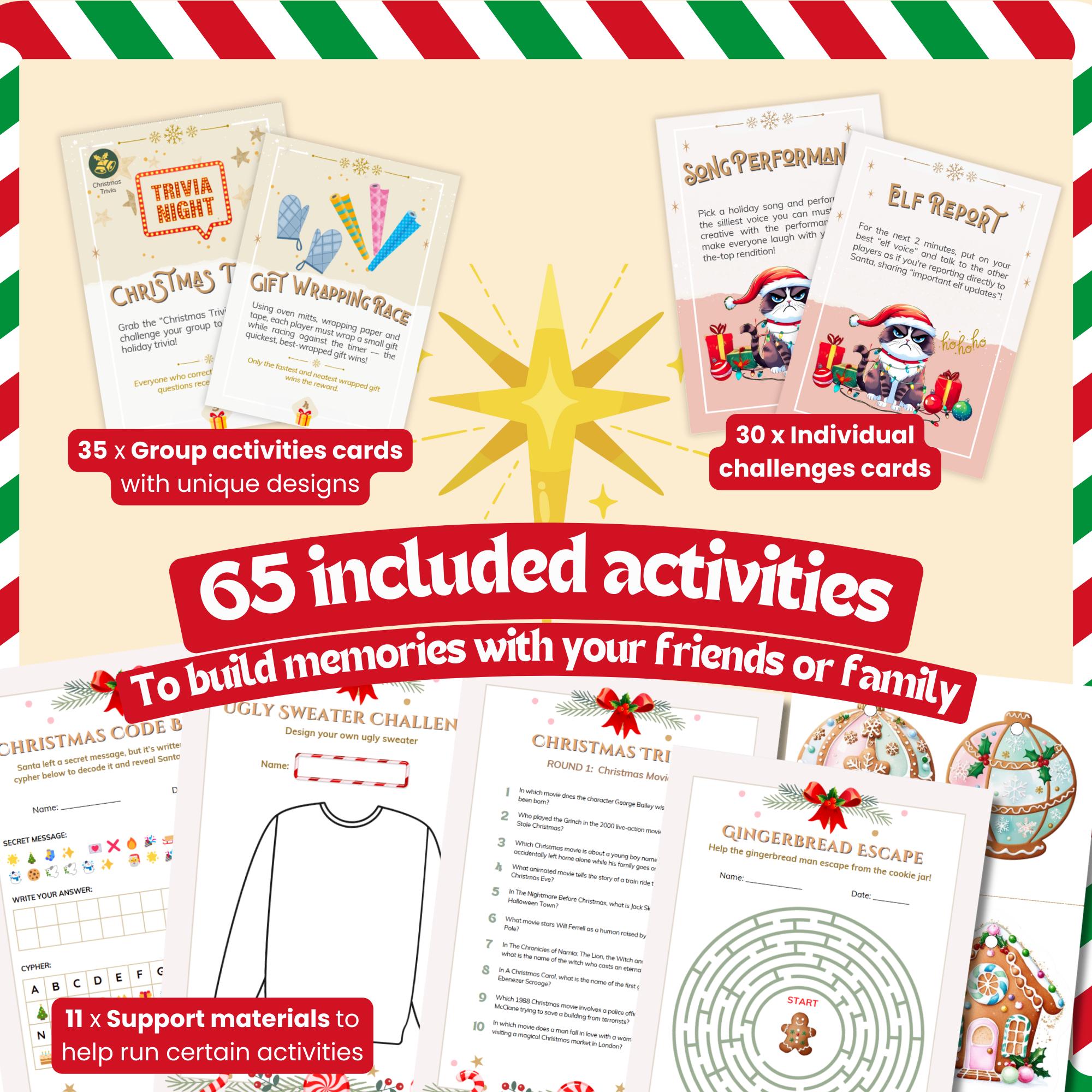 Winter Activity Board Game Printable | Christmas Party Game | Family ...