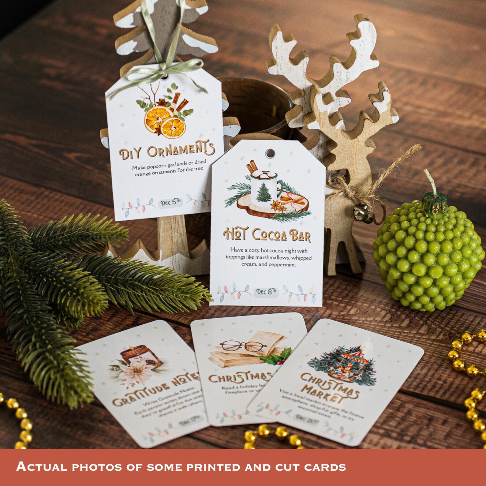 Printable Advent Activity Cards | Christmas Countdown | Activity Card ...