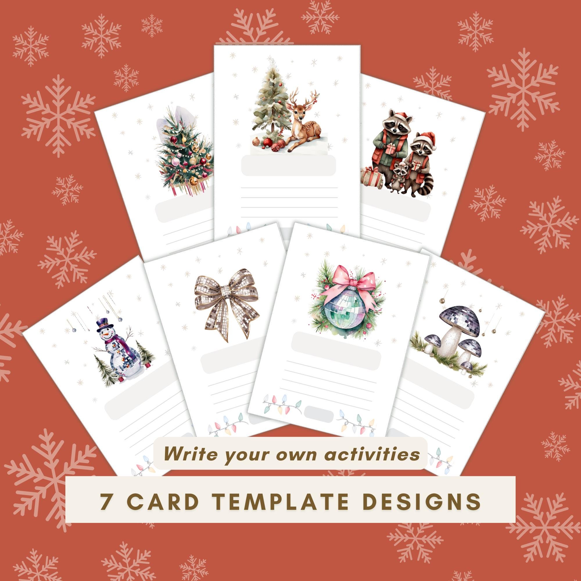 Printable Advent Activity Cards | Christmas Countdown | Activity Card ...