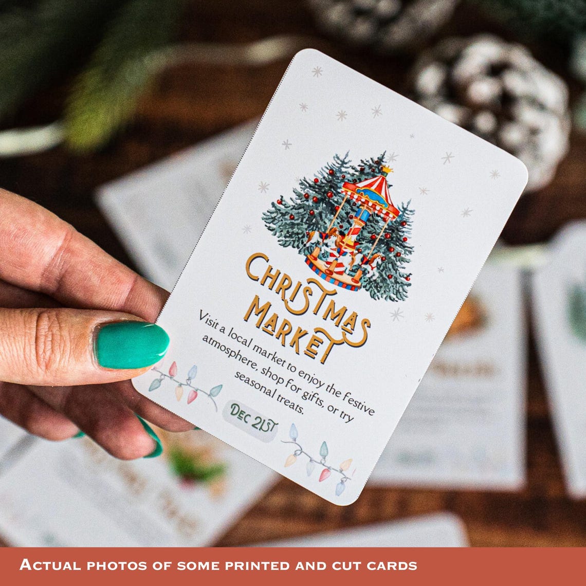 Printable Advent Activity Cards | Christmas Countdown | Activity Card ...