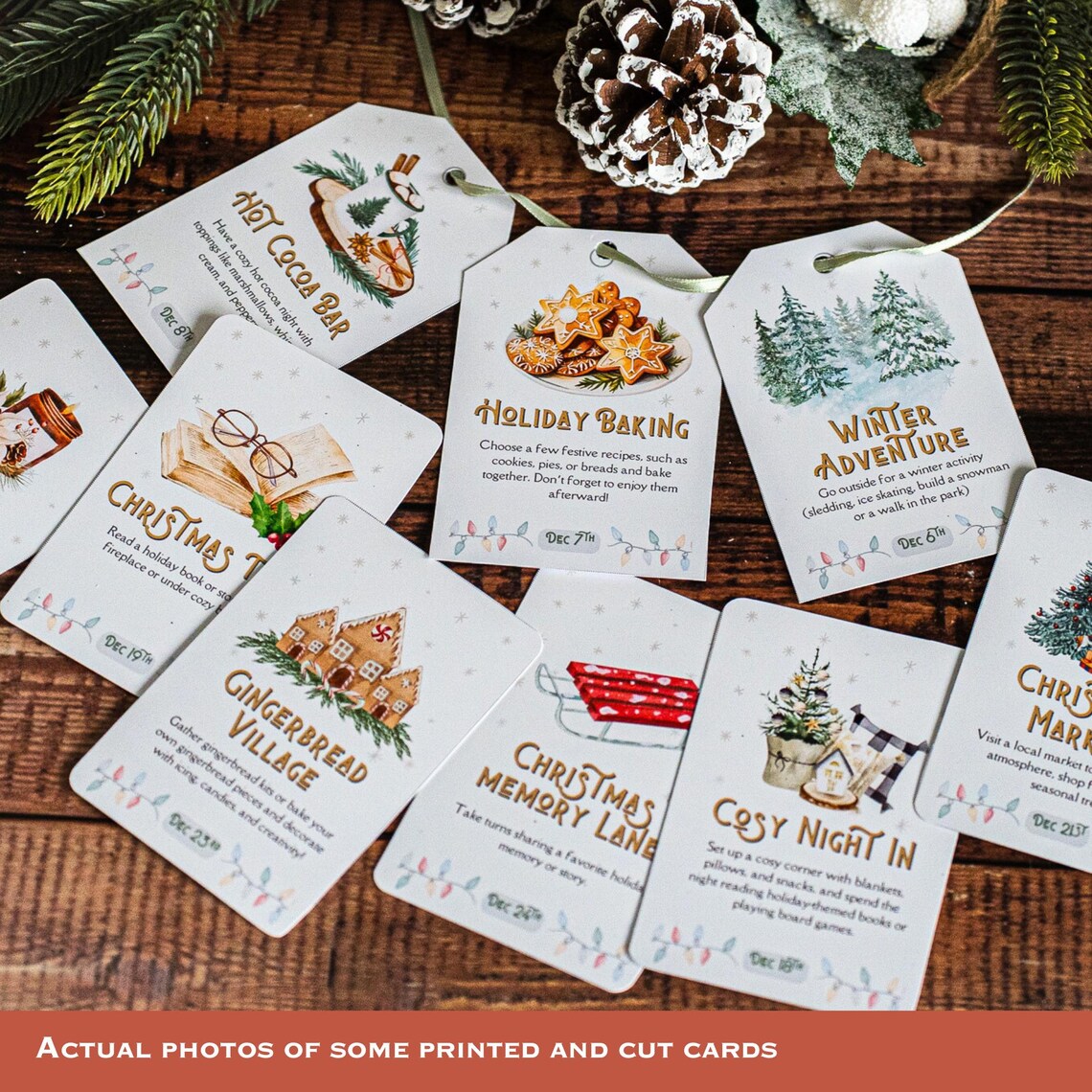 Printable Advent Activity Cards | Christmas Countdown | Activity Card ...