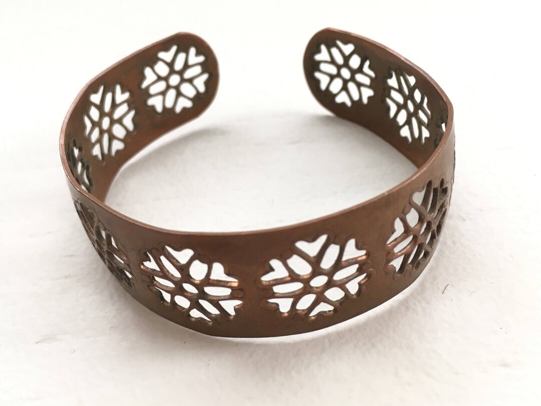 Vintage Genuine Copper Cutout Design Adjustable Cuff Bracelet - Etsy