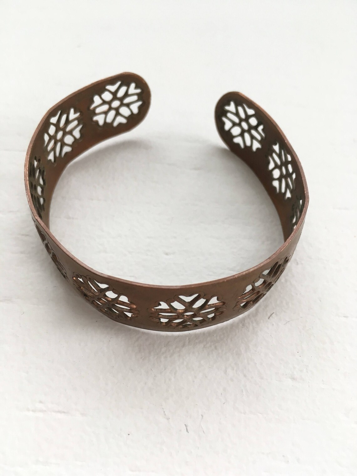 Vintage Genuine Copper Cutout Design Adjustable Cuff Bracelet - Etsy
