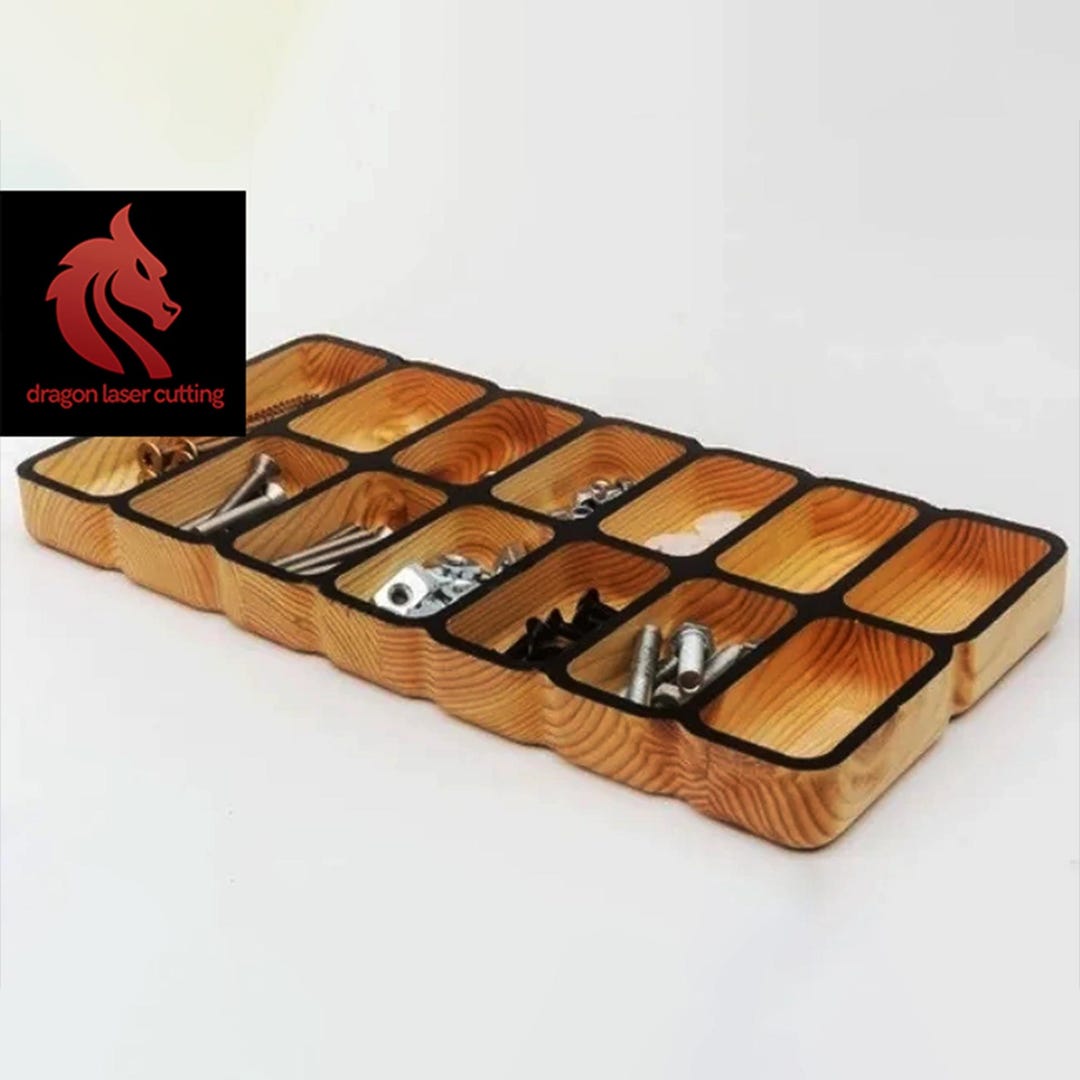 Laser Cut Sorting Box Organiser 3d Puzzle SVG Bundle Glowforge Wood ...