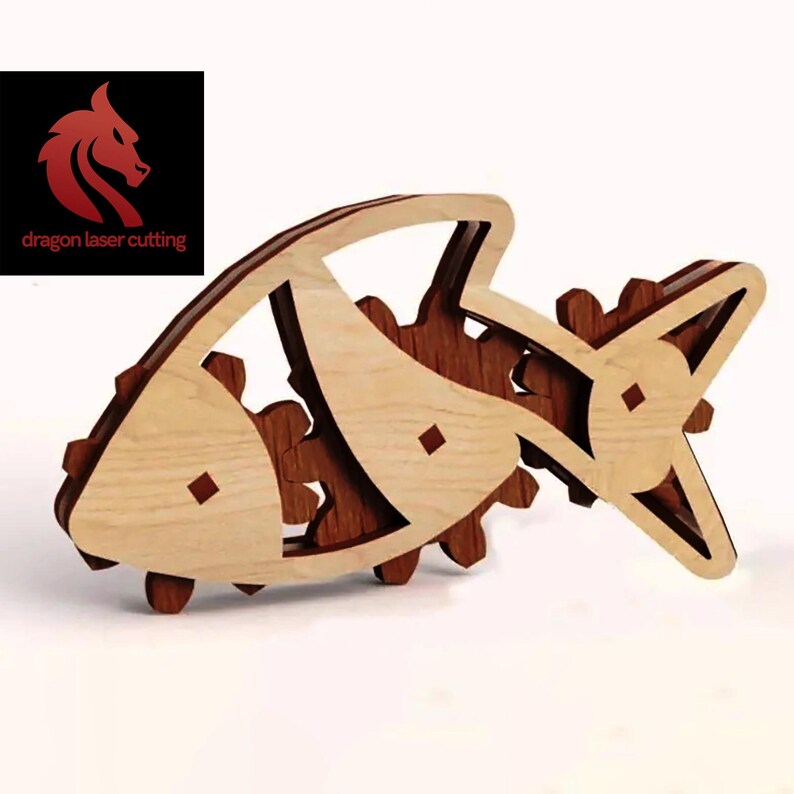 Laser Cut Fish Toy Puzzle 3d Puzzle SVG Bundle Glowforge Wood Toys Svg ...