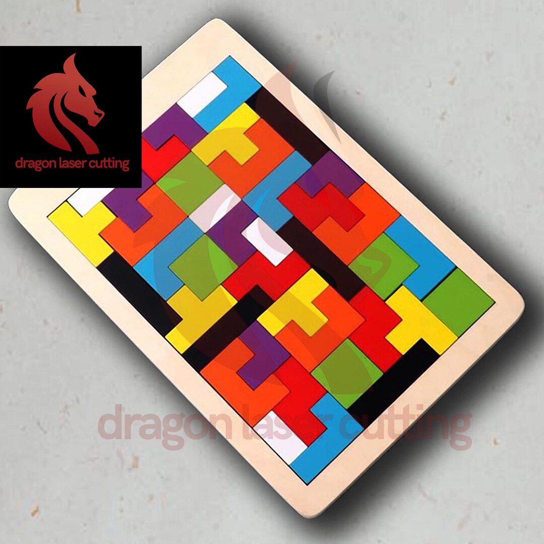 Laser Cut Tetris Puzzle Kids Toys SVG Bundle Glowforge Wood Children ...